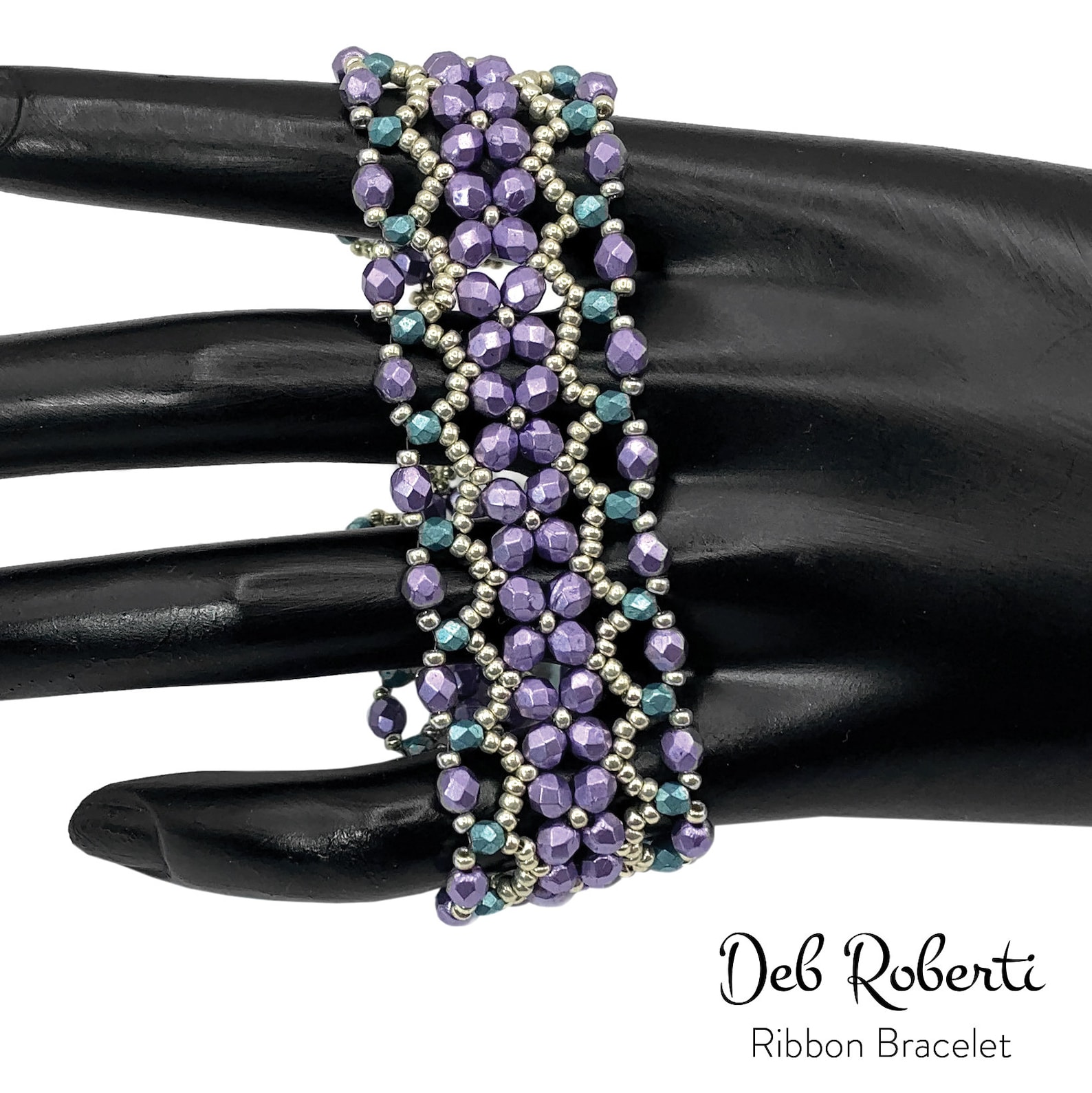 Ribbon Bracelet Beaded Pattern Tutorial by Deb Roberti - Etsy