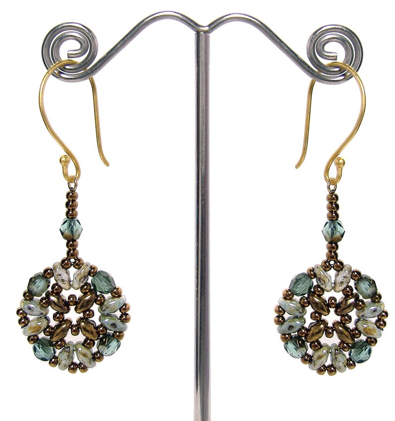 Athena Bracelet and Earrings beaded pattern tutorial by Deb | Etsy