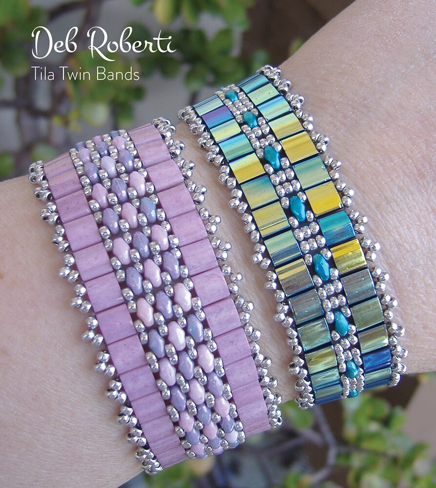 Tila Twin Bands Beaded Pattern Tutorial by Deb Roberti (digital ...