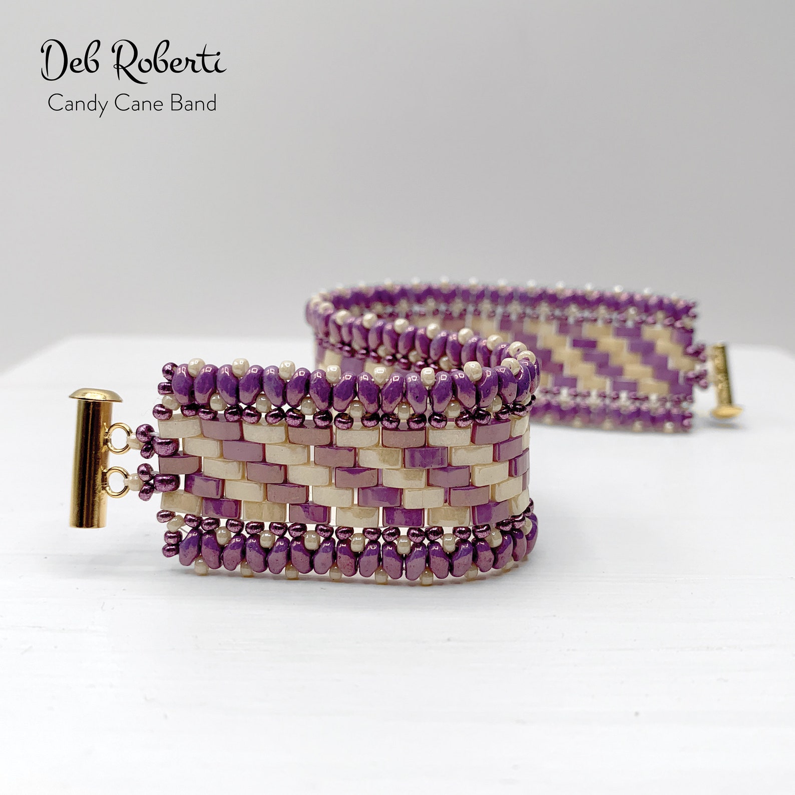 Candy Cane Band Beaded Pattern Tutorial by Deb Roberti (digital ...