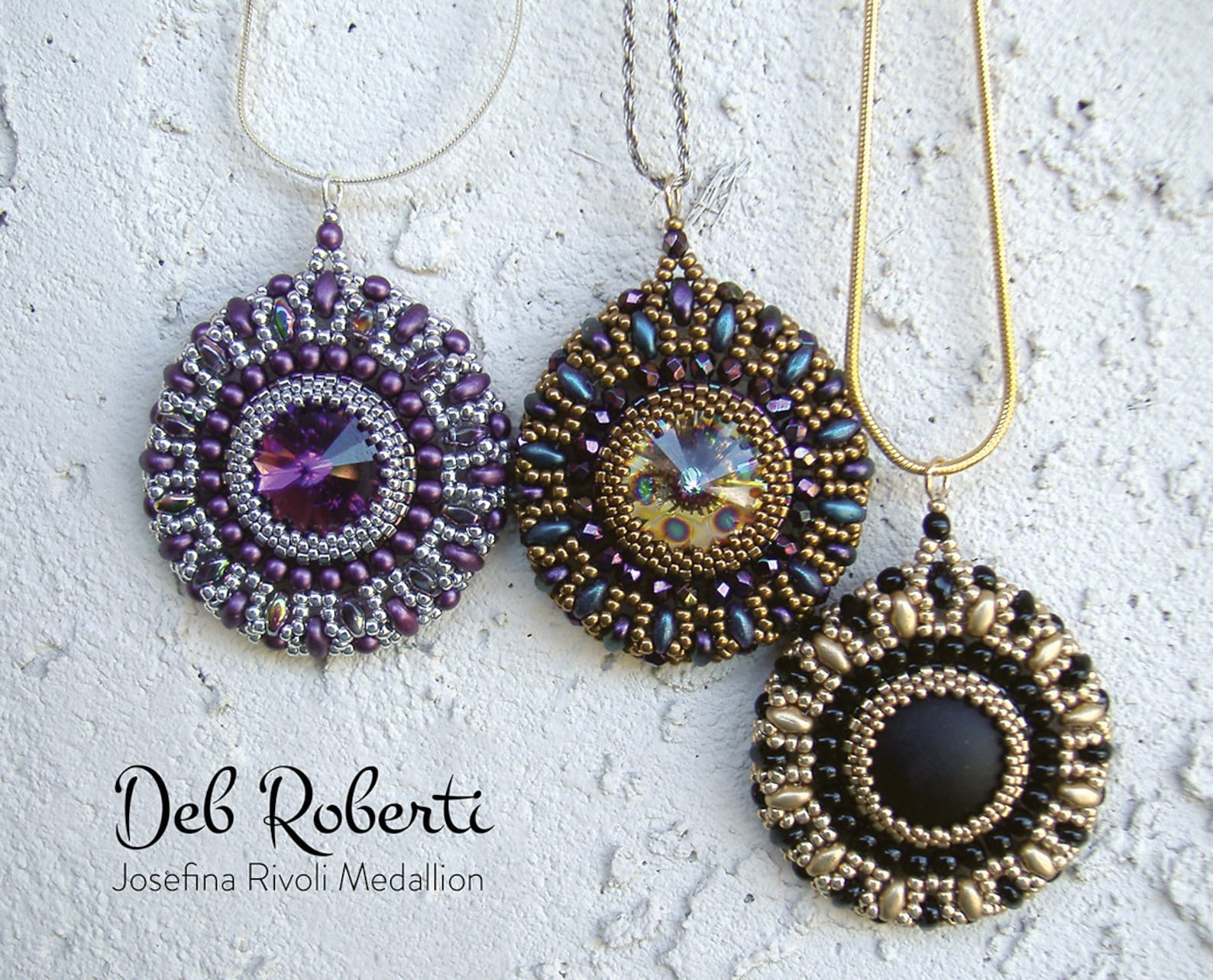 Josefina Rivoli Medallion Beaded Pattern Tutorial by Deb - Etsy