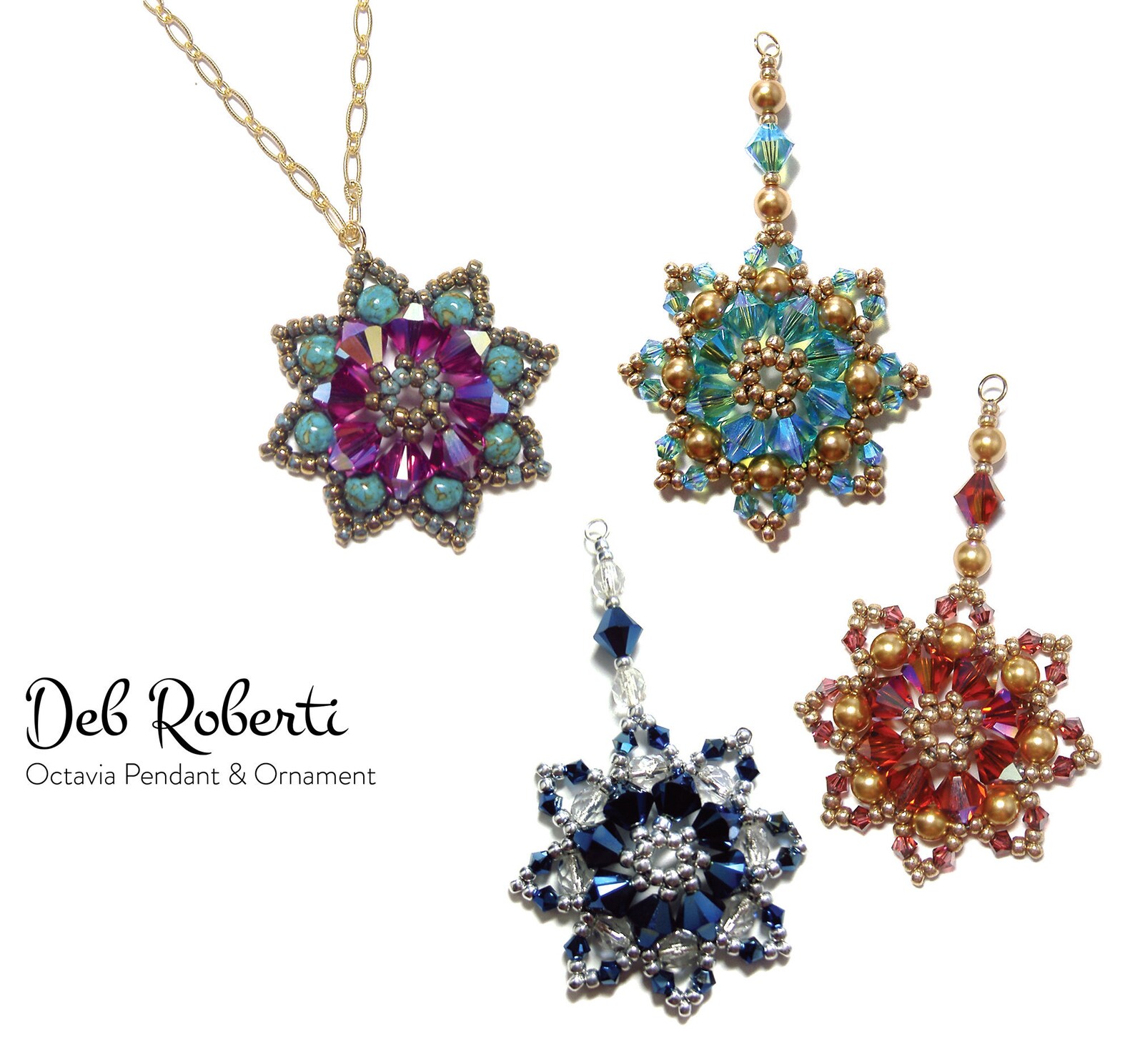 Octavia Pendant and Ornament Beaded Pattern Tutorial by Deb Roberti ...