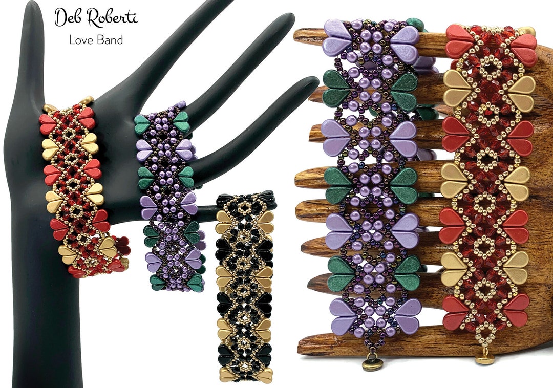 Love Band Beaded Pattern Tutorial by Deb Roberti (digital Download PDF ...