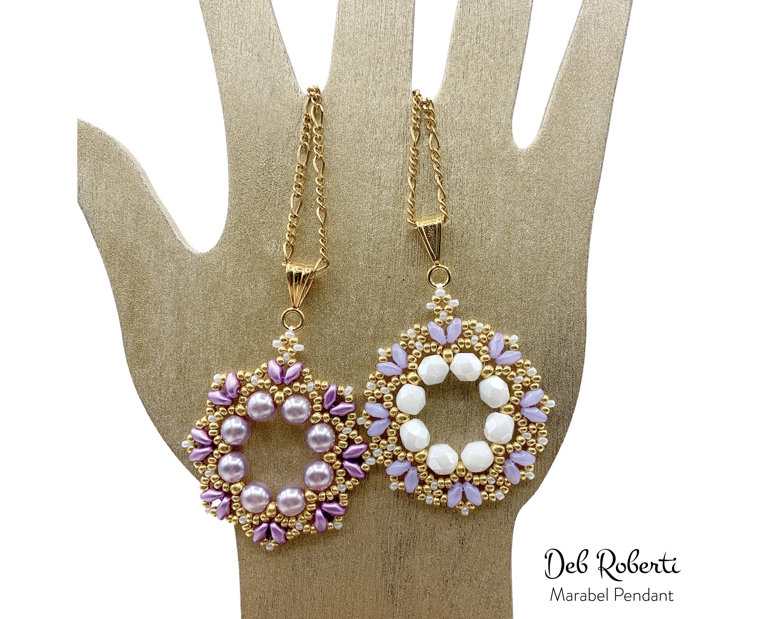 Marabel Pendant Beaded Pattern Tutorial by Deb Roberti (digital ...