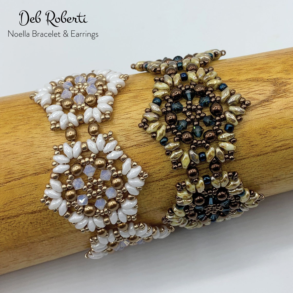 Noella Bracelet & Earrings Beaded Pattern Tutorial by Deb Roberti ...