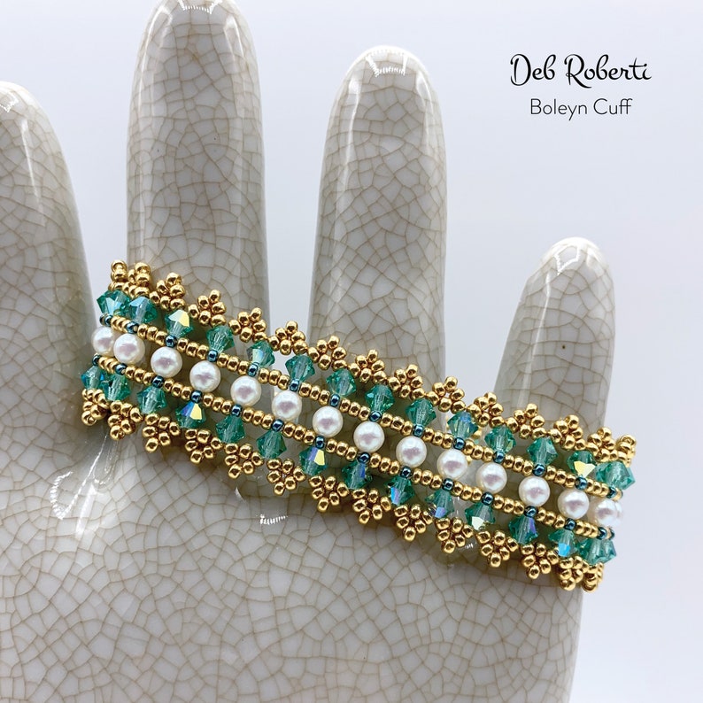 Boleyn Cuff Beaded Pattern Tutorial by Deb Roberti (digital Download PDF Pattern in English Only ...