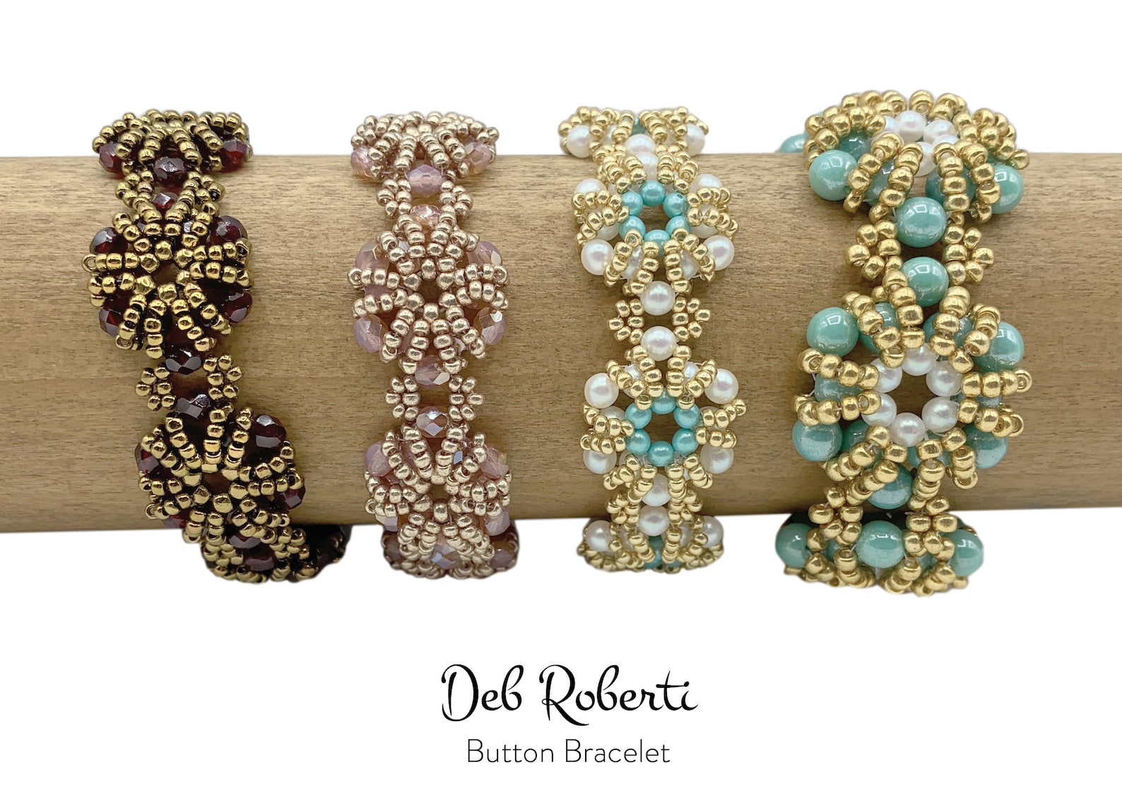 Button Bracelet Beaded Pattern Tutorial by Deb Roberti (digital ...