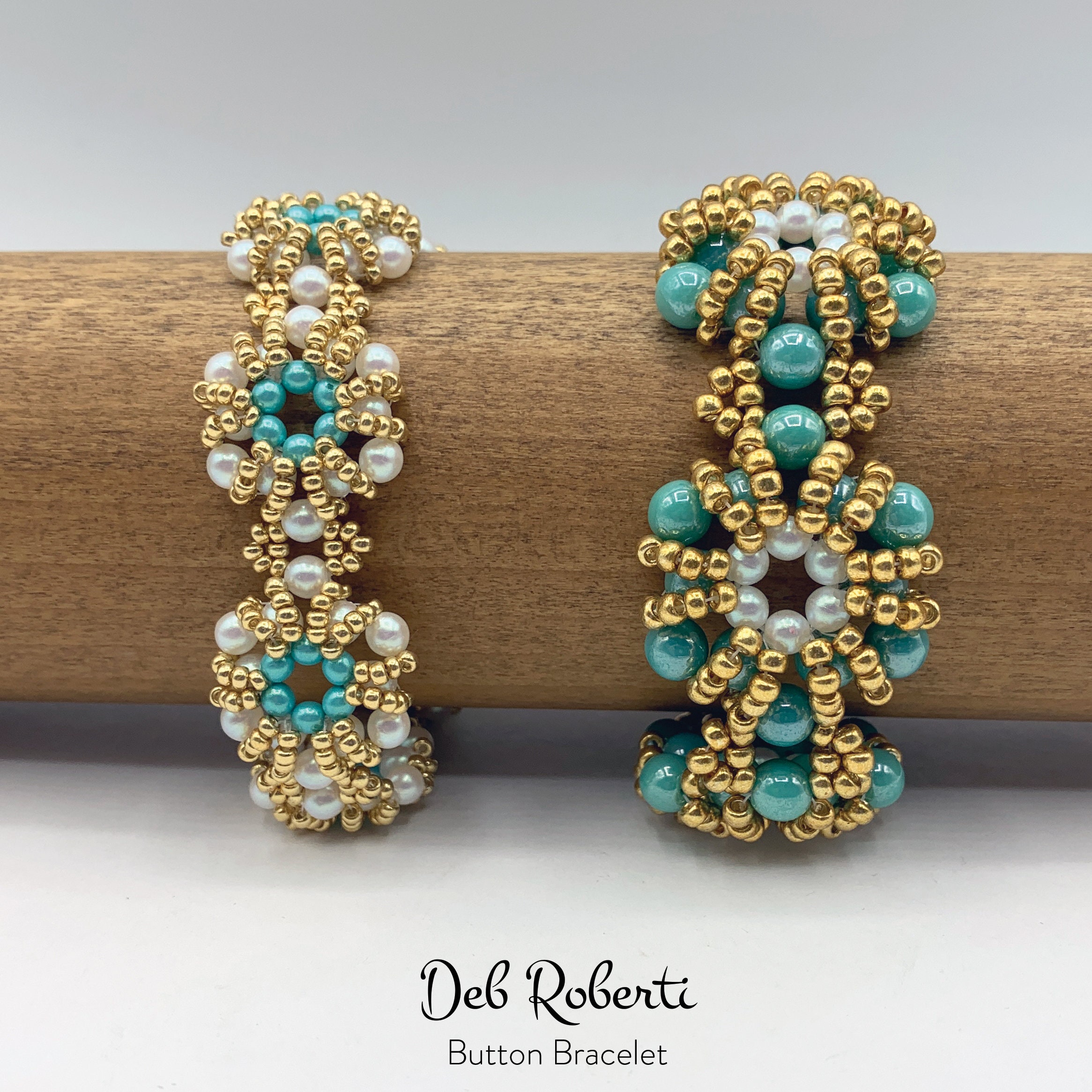 Button Bracelet Beaded Pattern Tutorial by Deb Roberti (digital ...