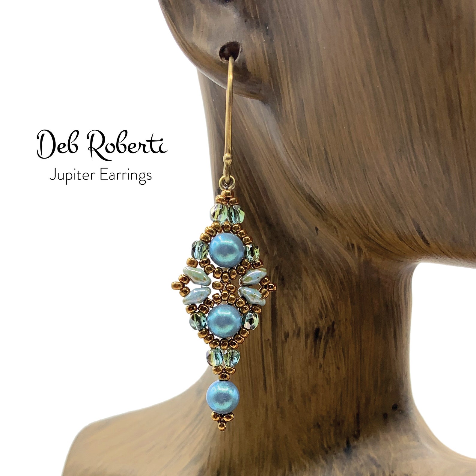 Jupiter Earrings Beaded Pattern Tutorial by Deb Roberti (digital ...
