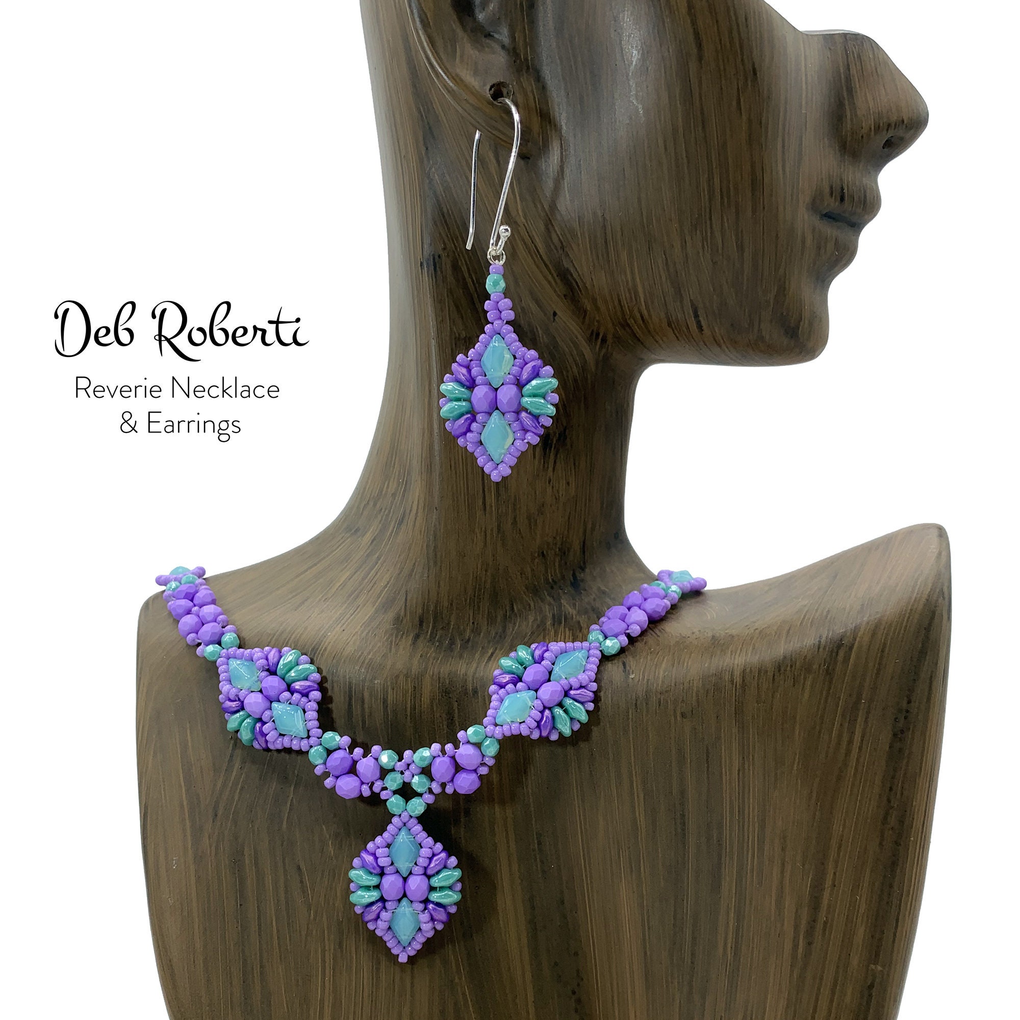 Reverie Necklace & Earrings Beaded Pattern Tutorial by Deb Roberti ...