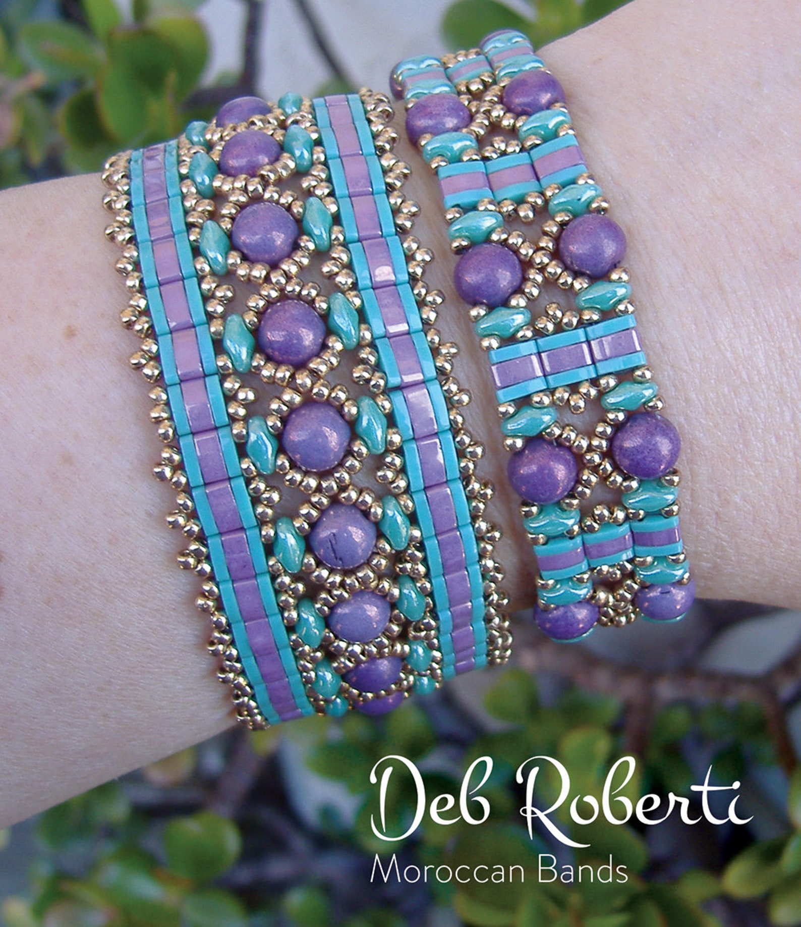 Moroccan Bands Beaded Pattern Tutorial by Deb Roberti digital - Etsy