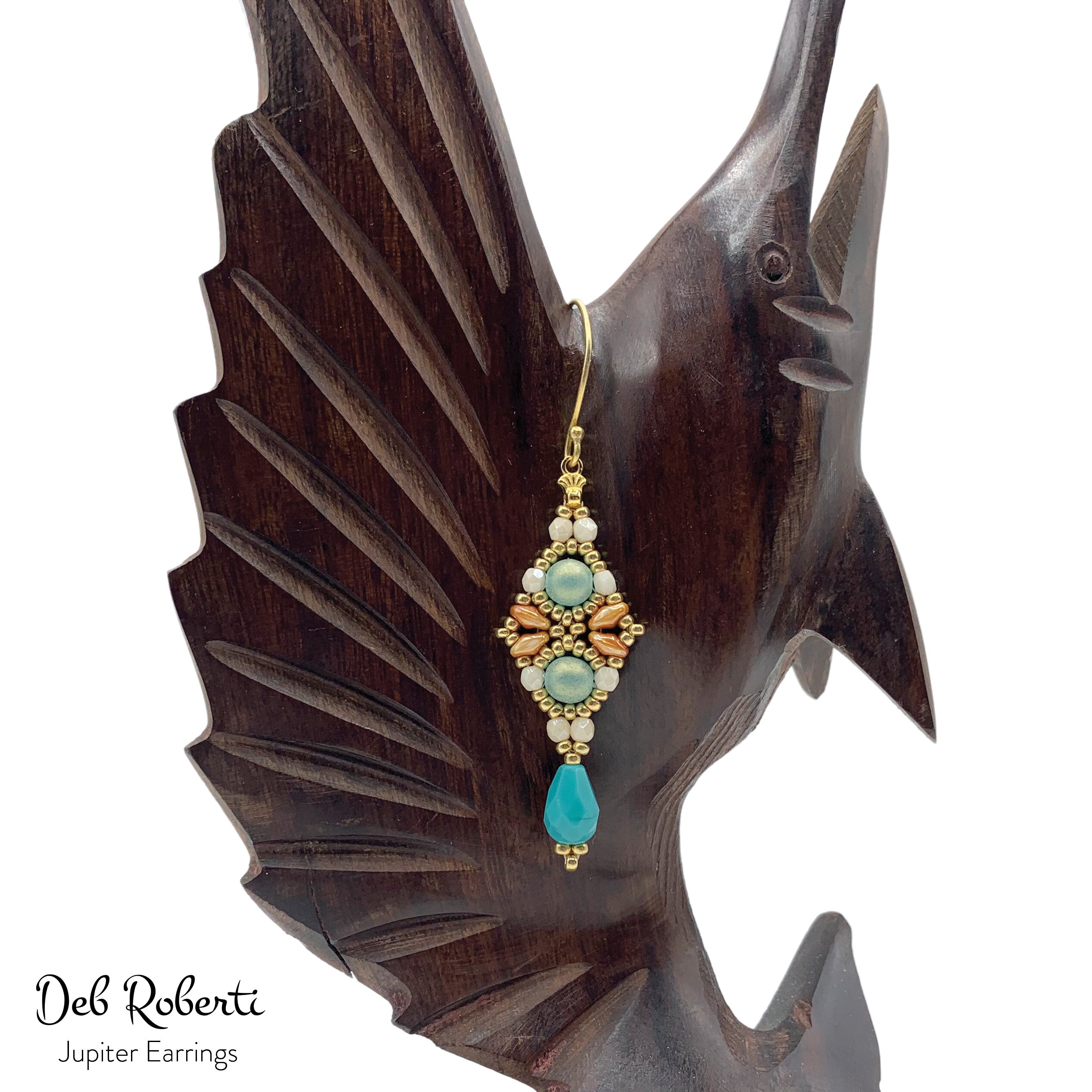 Jupiter Earrings Beaded Pattern Tutorial by Deb Roberti (digital ...