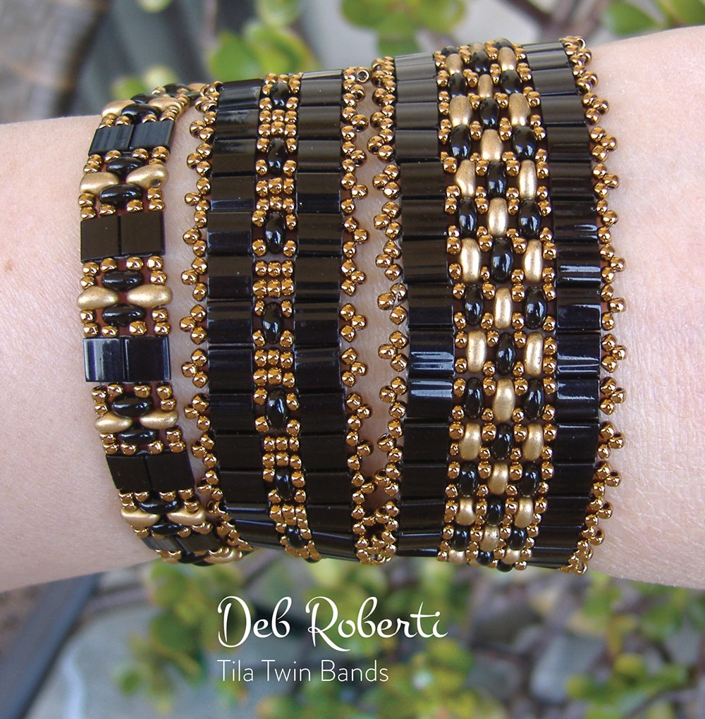 Tila Twin Bands Beaded Pattern Tutorial by Deb Roberti (digital ...