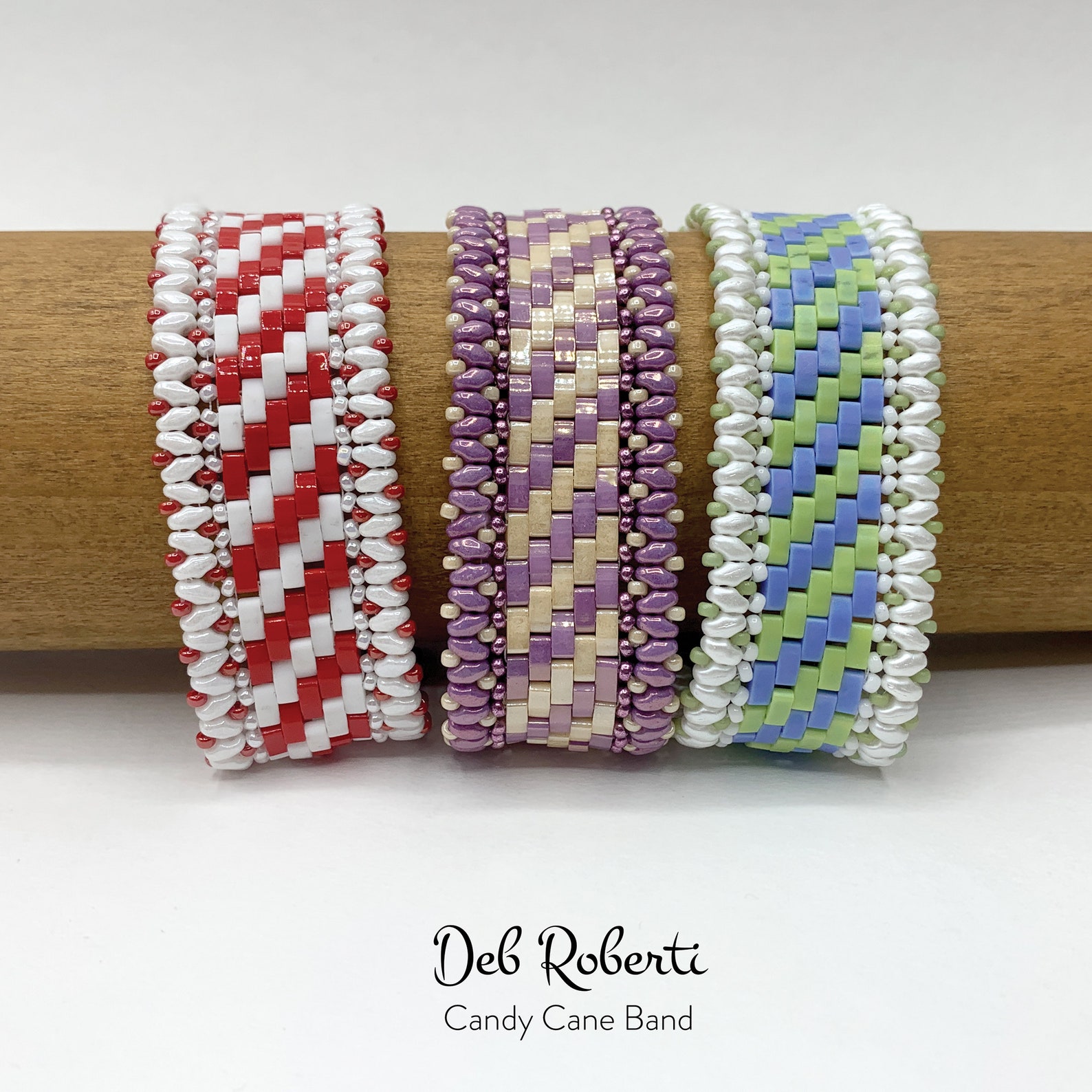 Candy Cane Band Beaded Pattern Tutorial by Deb Roberti (digital ...