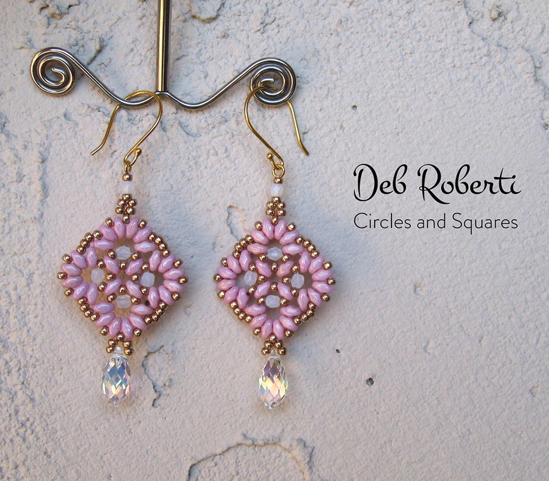 Circles and Squares Beaded Pattern Tutorial by Deb Roberti - Etsy