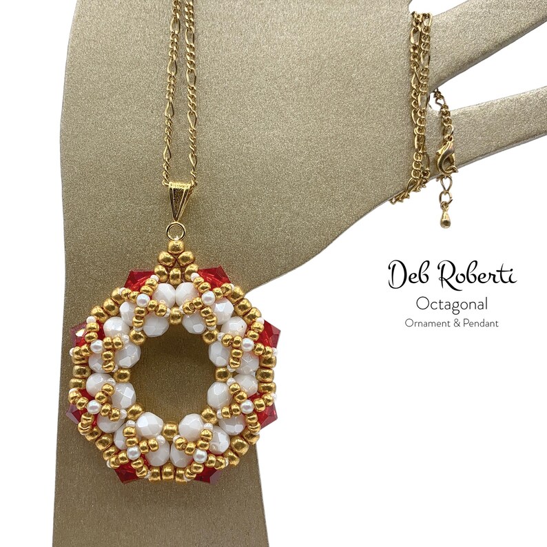 Octagonal Ornament & Pendant Beaded Pattern Tutorial by Deb Roberti ...