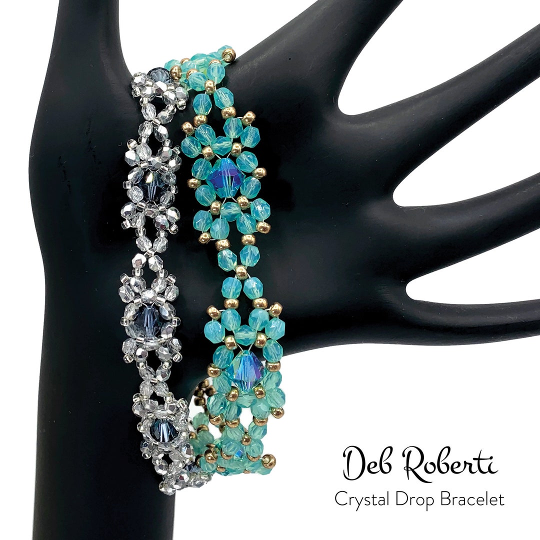 Crystal Drop Bracelet Beaded Pattern Tutorial by Deb Roberti (digital ...