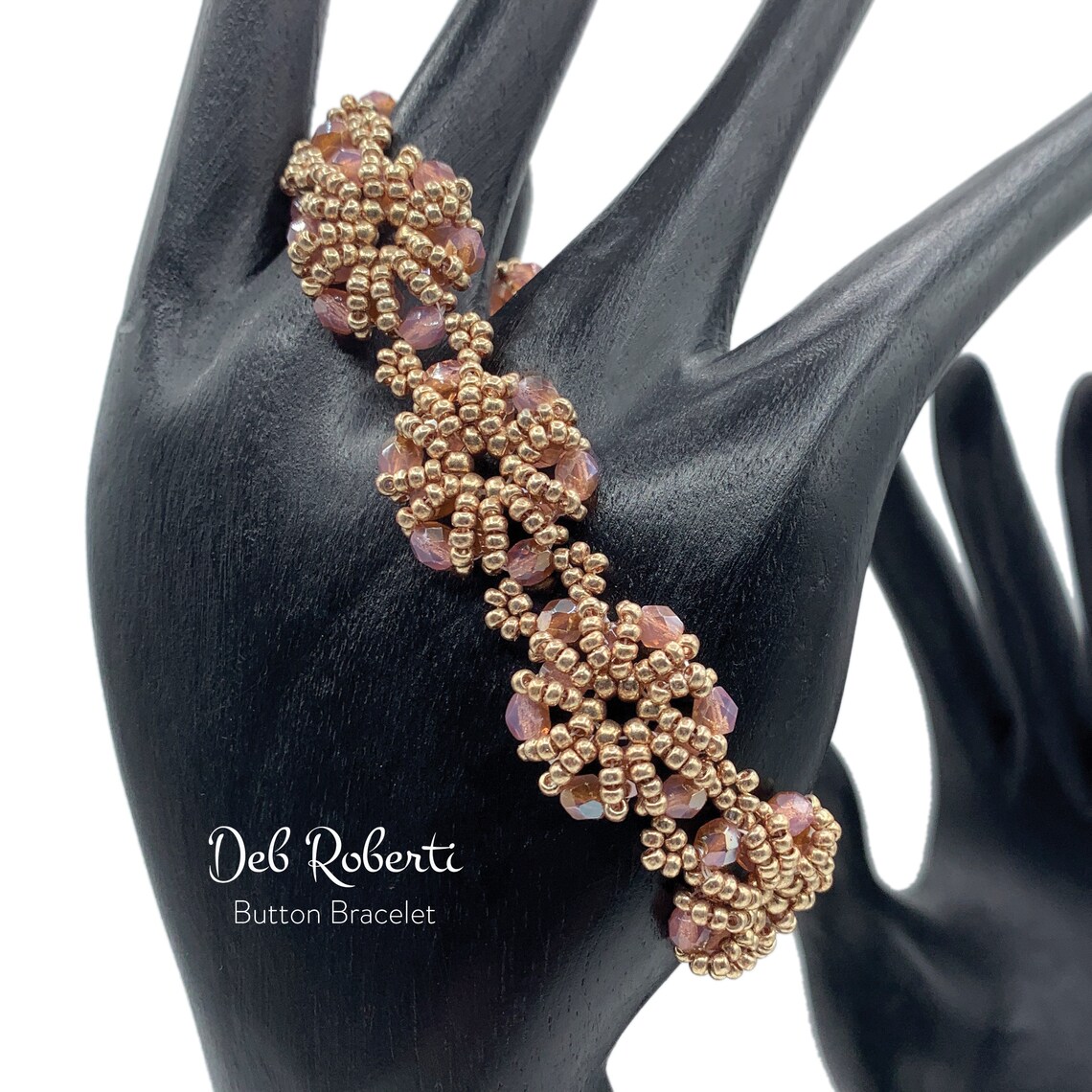 Button Bracelet Beaded Pattern Tutorial by Deb Roberti (digital ...