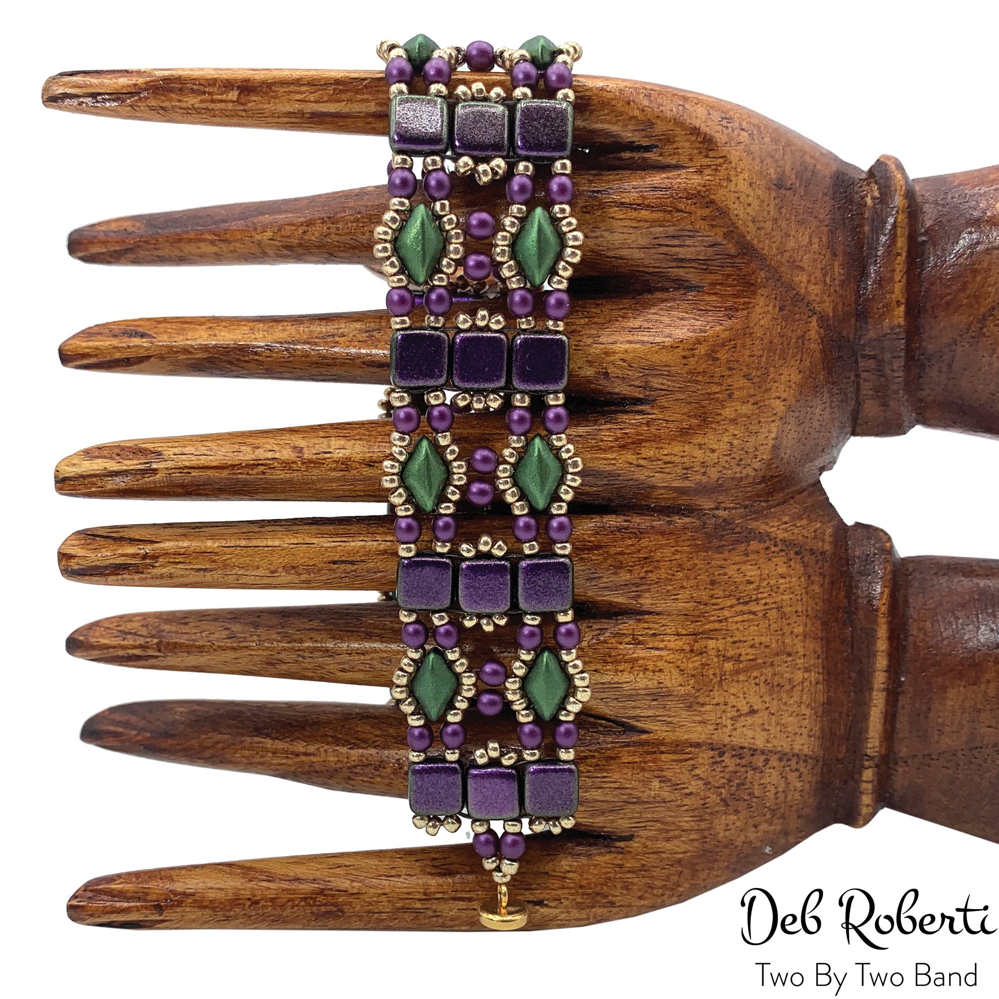 Two by Two Band Beaded Pattern Tutorial by Deb Roberti (digital ...