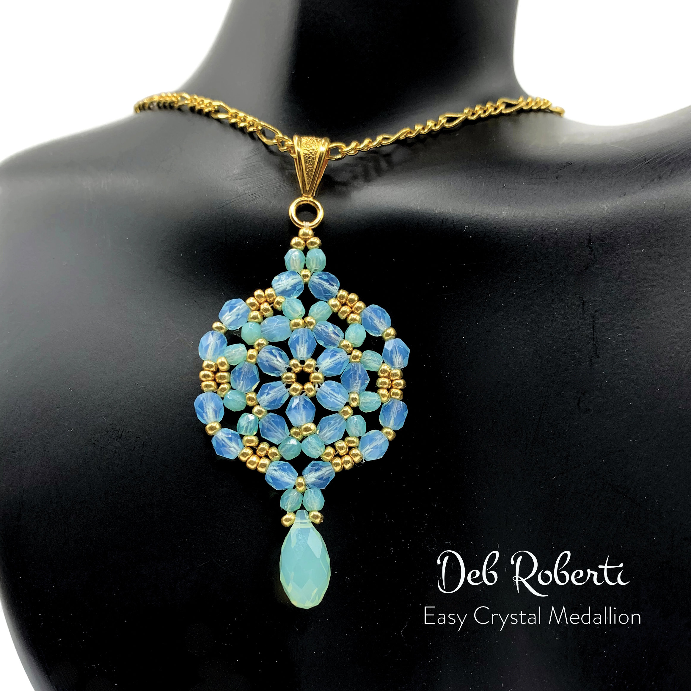 Easy Crystal Medallion Beaded Pattern Tutorial by Deb Roberti - Etsy