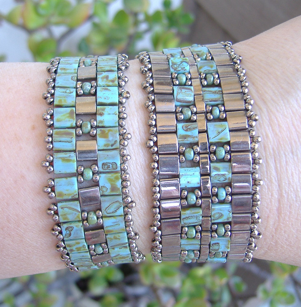 Fusion Bands Beaded Pattern Tutorial by Deb Roberti digital - Etsy