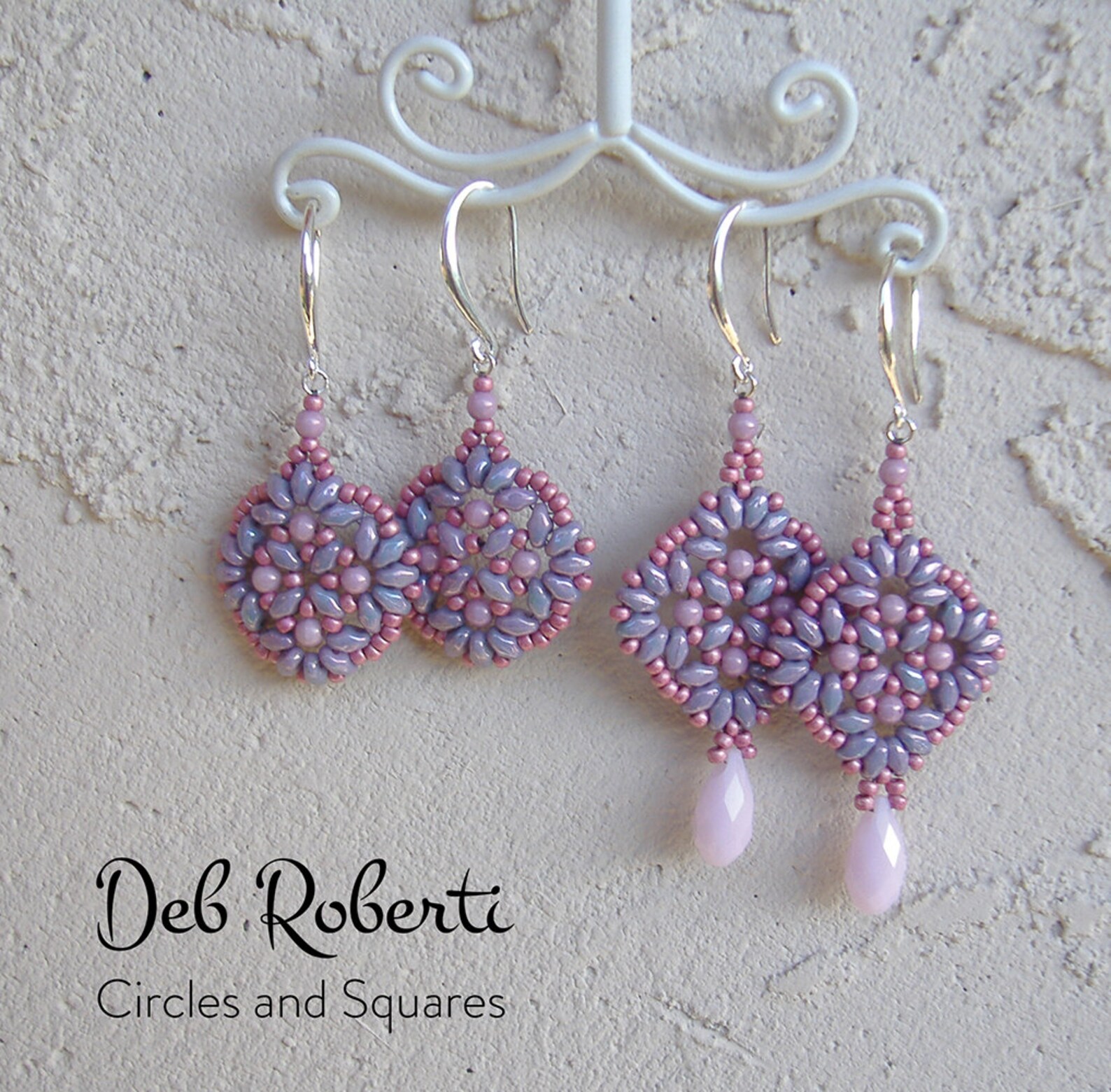 Circles and Squares Beaded Pattern Tutorial by Deb Roberti digital Download PDF Pattern in ...