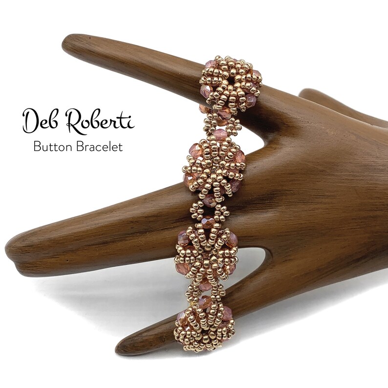Button Bracelet Beaded Pattern Tutorial by Deb Roberti (digital ...