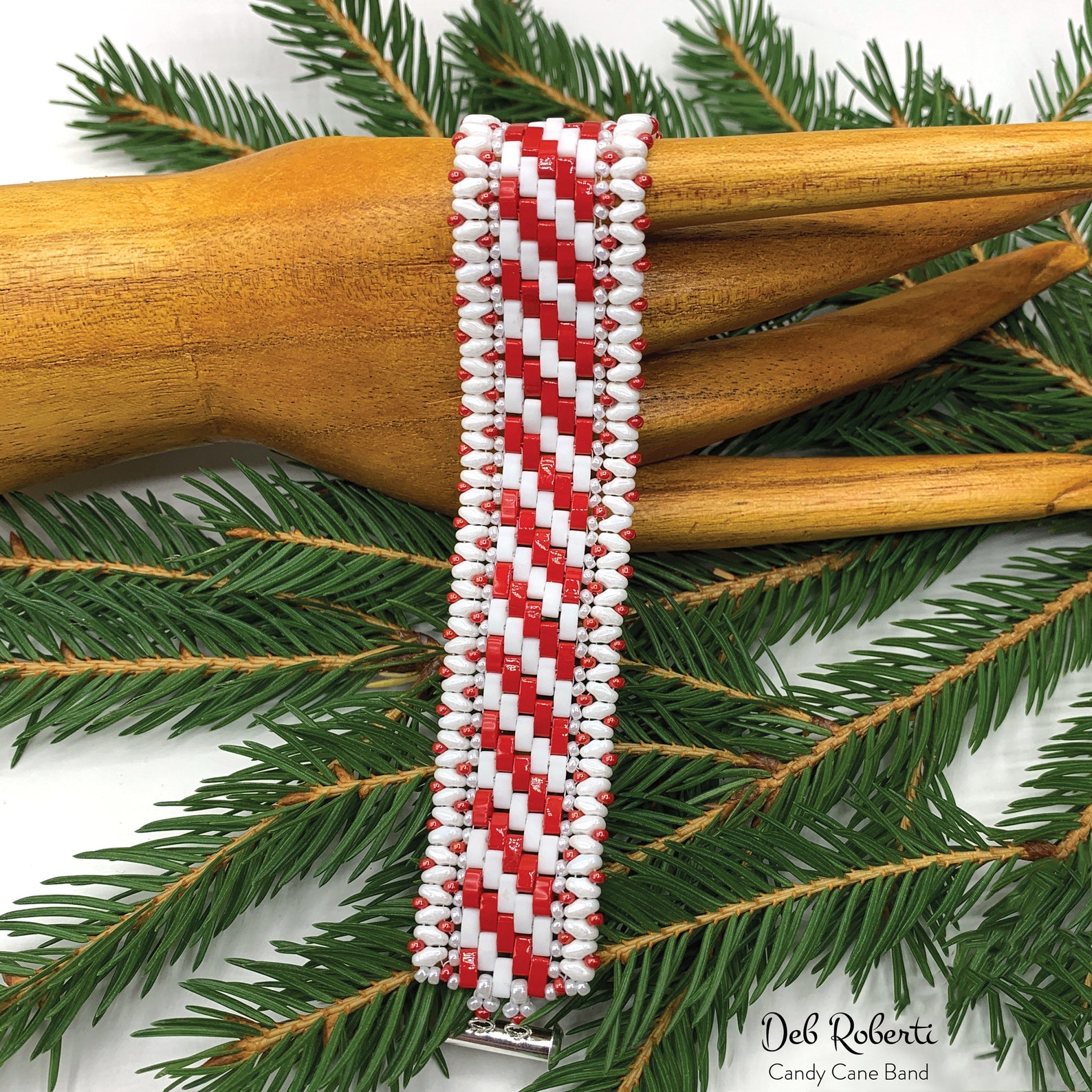 Candy Cane Band Beaded Pattern Tutorial by Deb Roberti (digital ...