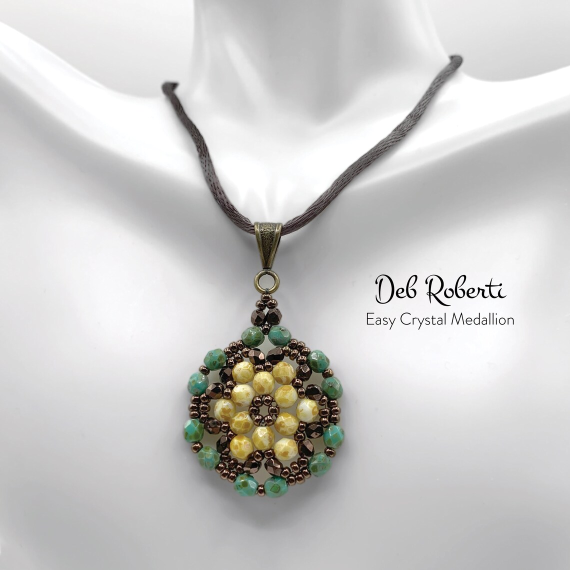 Easy Crystal Medallion Beaded Pattern Tutorial by Deb Roberti (digital ...