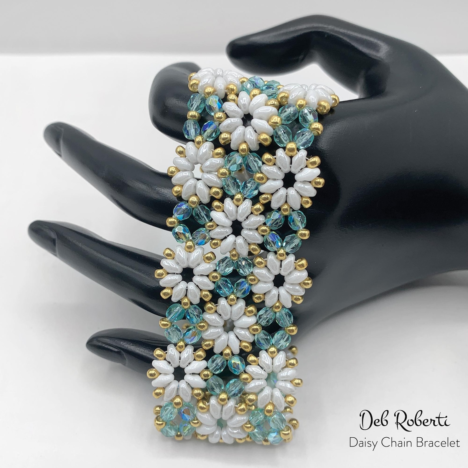 Daisy Chain Bracelet Beaded Pattern Tutorial by Deb Roberti (digital ...