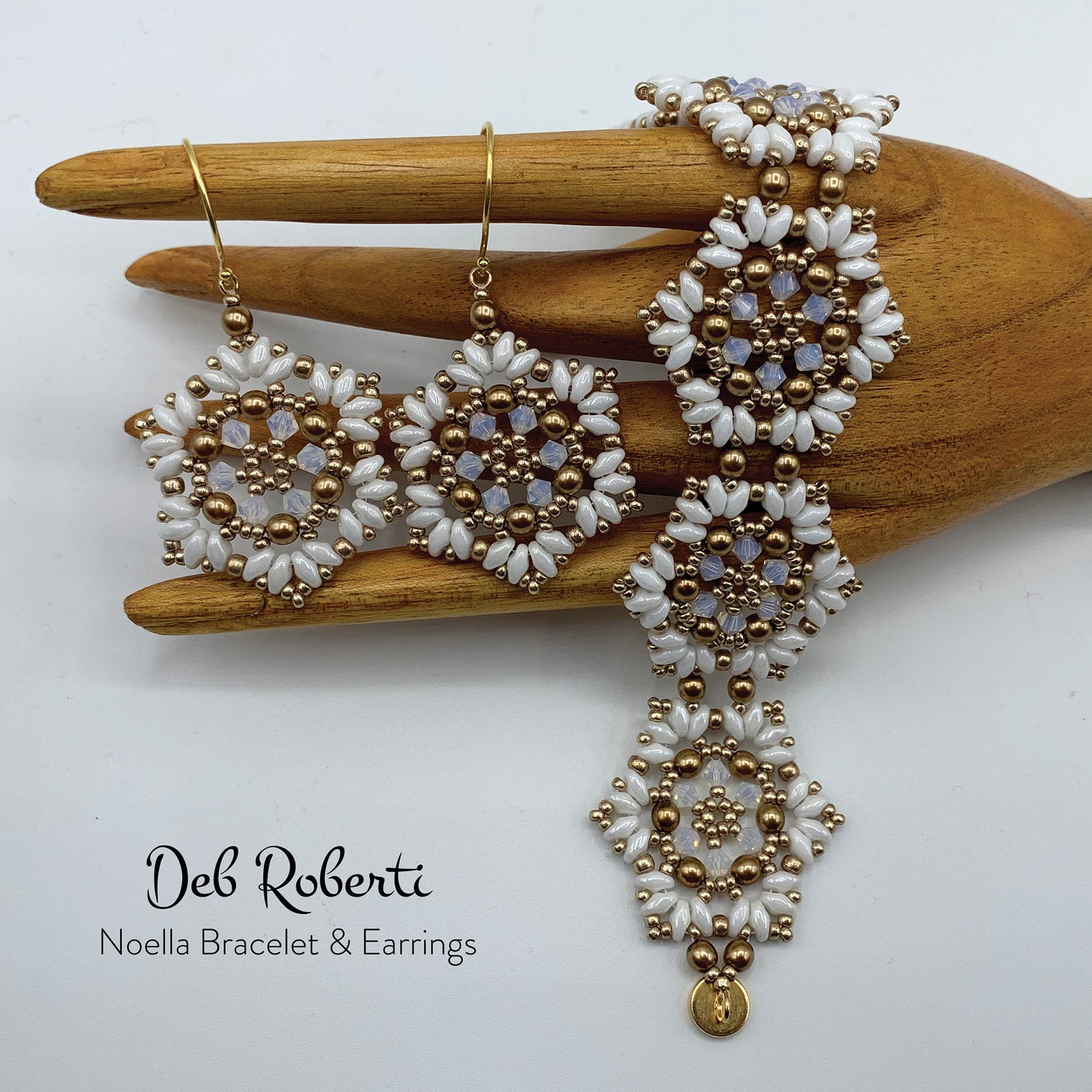 Noella Bracelet & Earrings Beaded Pattern Tutorial by Deb Roberti ...