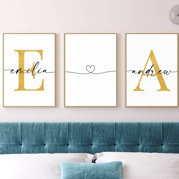 Initial Wall Art - Etsy