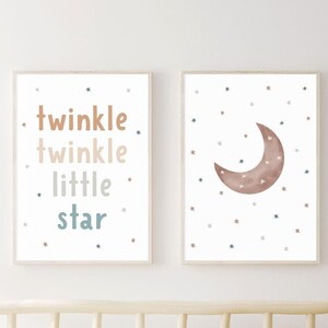 Twinkle Twinkle Little Star, Nursery Prints Boy, Baby Girl Nursery Art ...