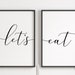 Let's Eat Print Kitchen and Dining Wall Art Dining Room - Etsy
