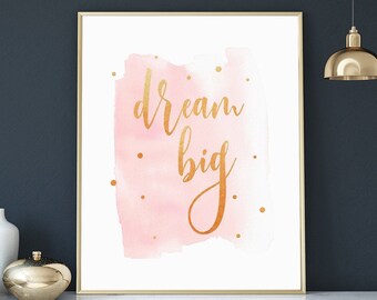 Dream big wall art | Etsy
