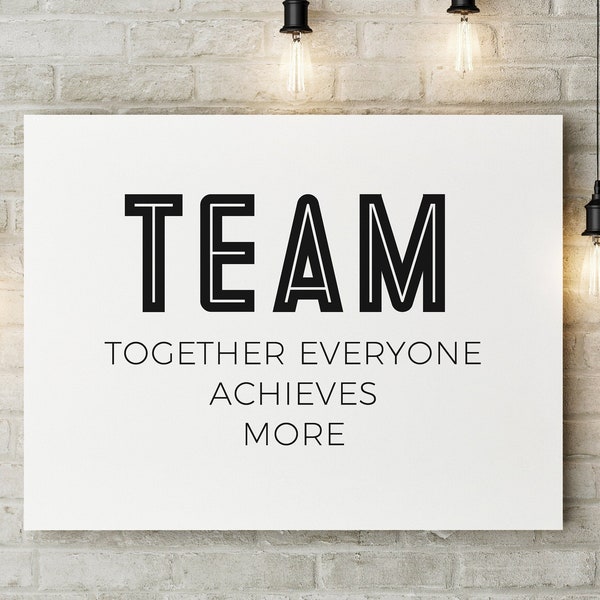 Teamwork Poster - Etsy