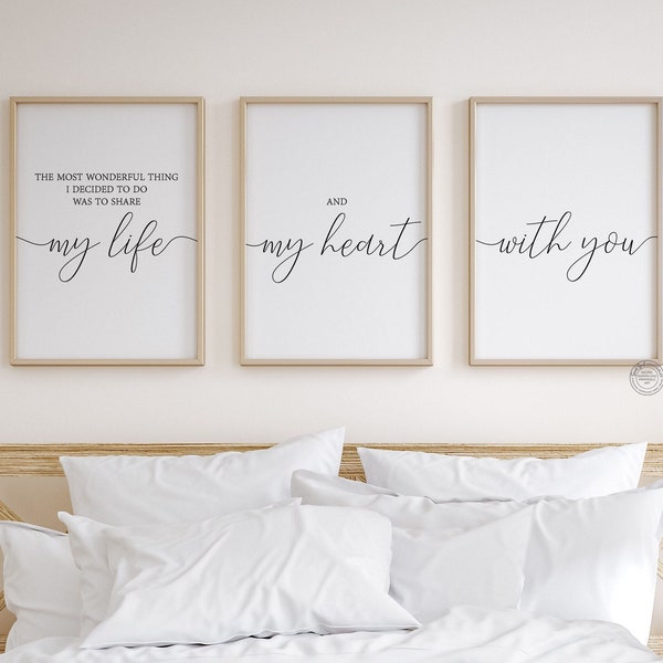 Bedroom Wall Art Over the Bed - Etsy