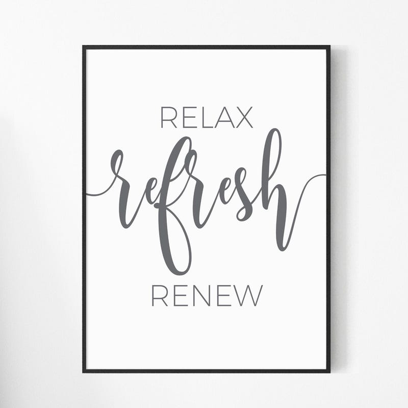 Relax Refresh Renew Sign - Etsy