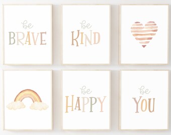 Be Kind Wall Art | Etsy