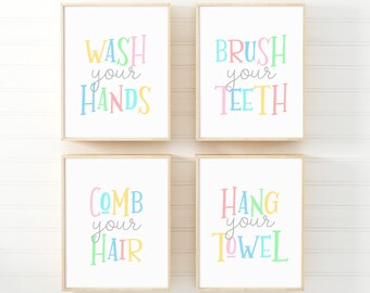 Pastel Rainbow Wall Art - Etsy