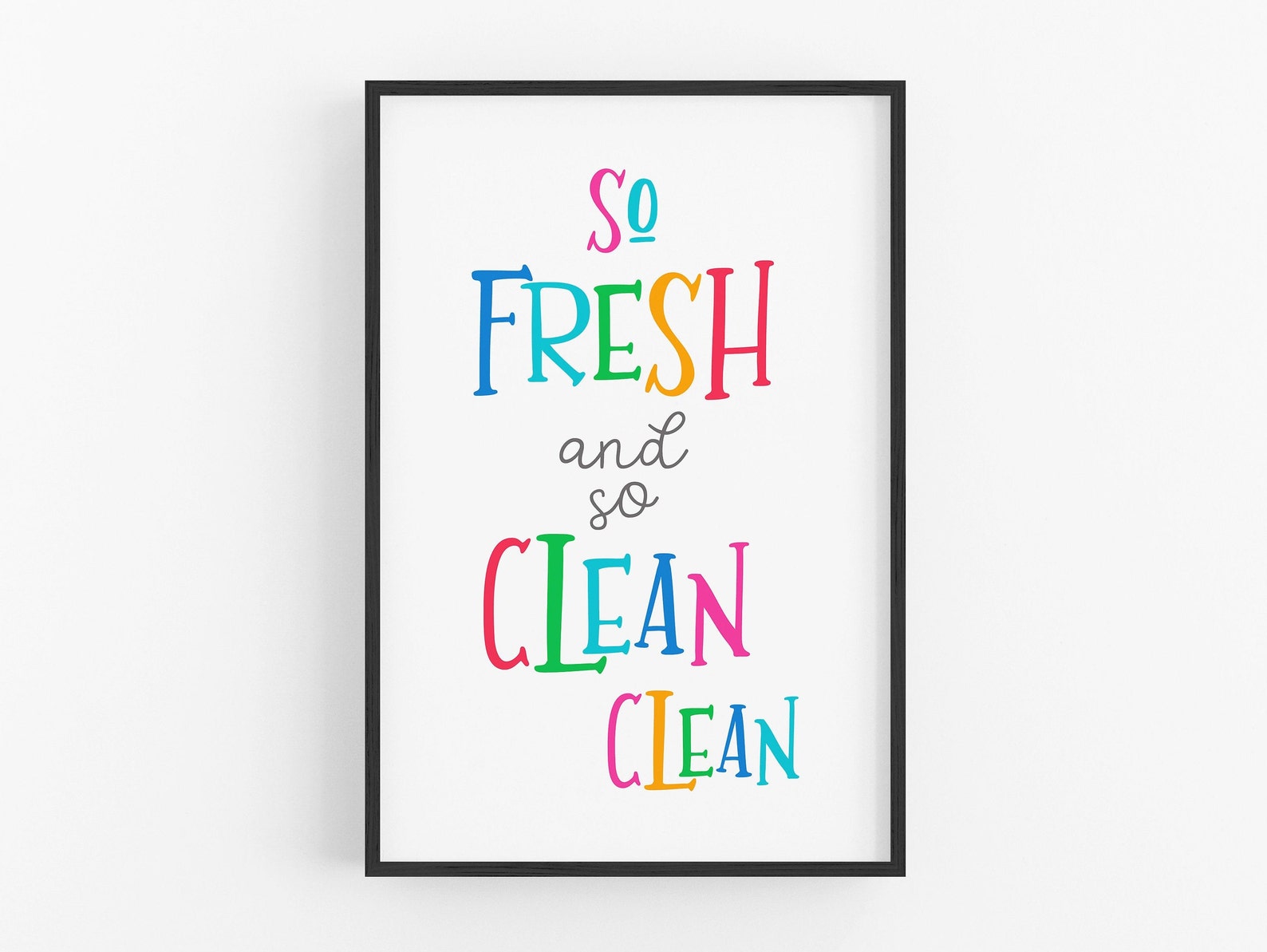 So Fresh and so Clean Clean Kids Bathroom Prints Kids - Etsy