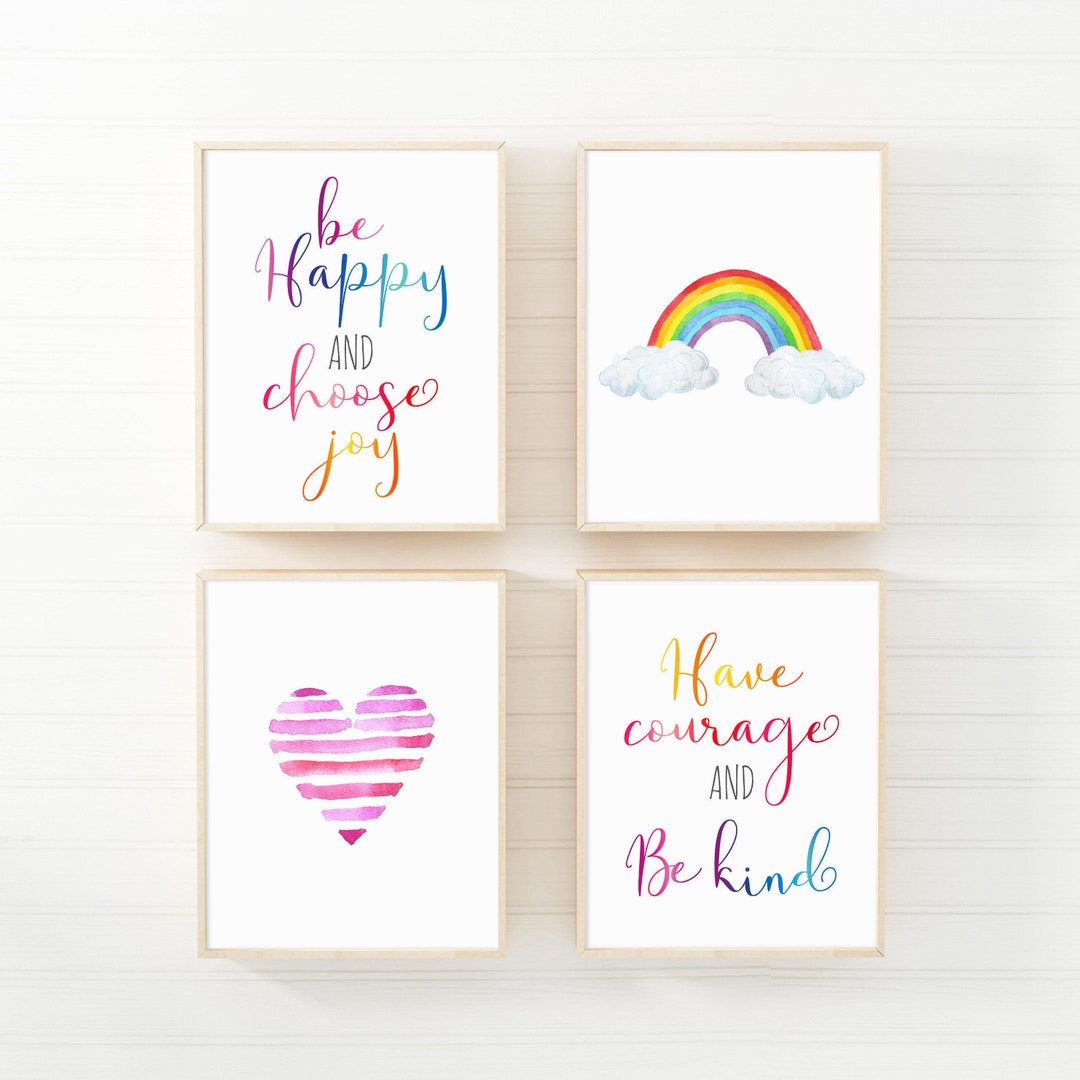 Have Courage and Be Kind, Playroom Wall Art, Toddler Room Decor ...