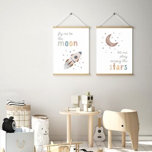 Fly Me to the Moon Let Me Play Among the Stars, Nursery Prints Boy ...