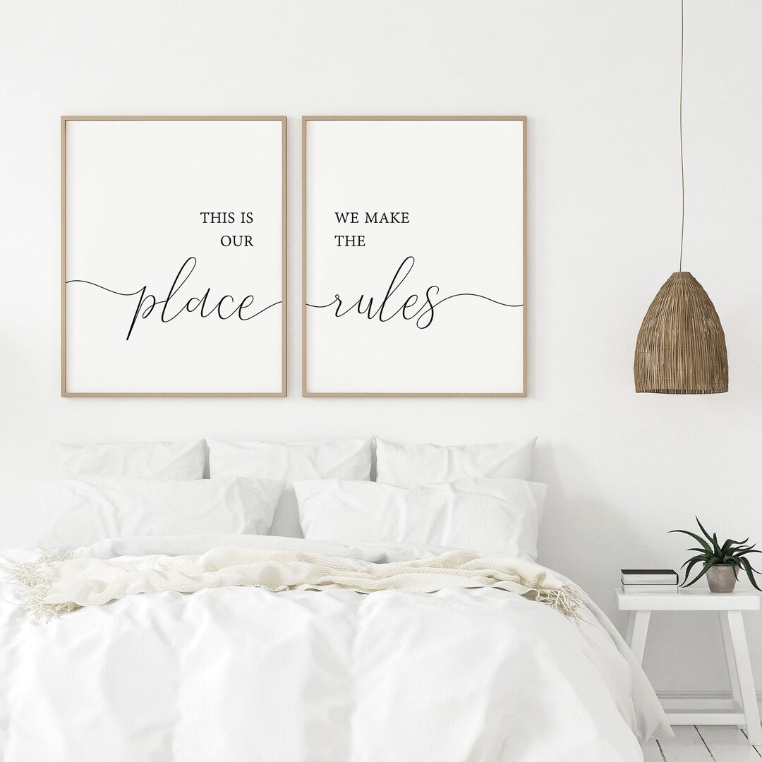 This is Our Place We Make the Rules, Wall Decor Living Room Prints ...
