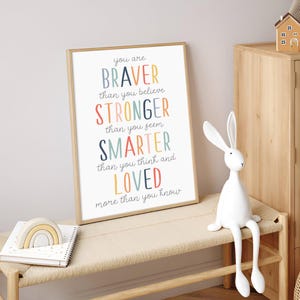 You Are Braver Than You Believe, Winnie the Pooh Quote Nursery Prints ...