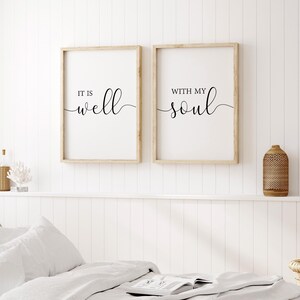 It is Well With My Soul Print Bible Verse, Christian Wall Art, Bedroom ...
