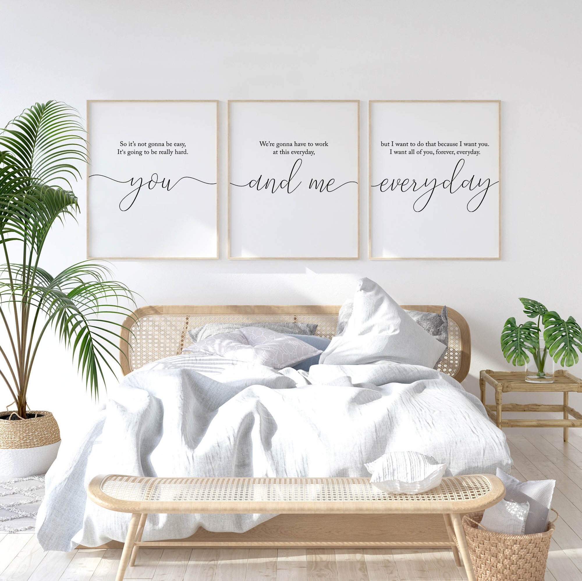 Couple Bedroom Prints Over Bed Wall Decor, Bedroom Signs, Master ...
