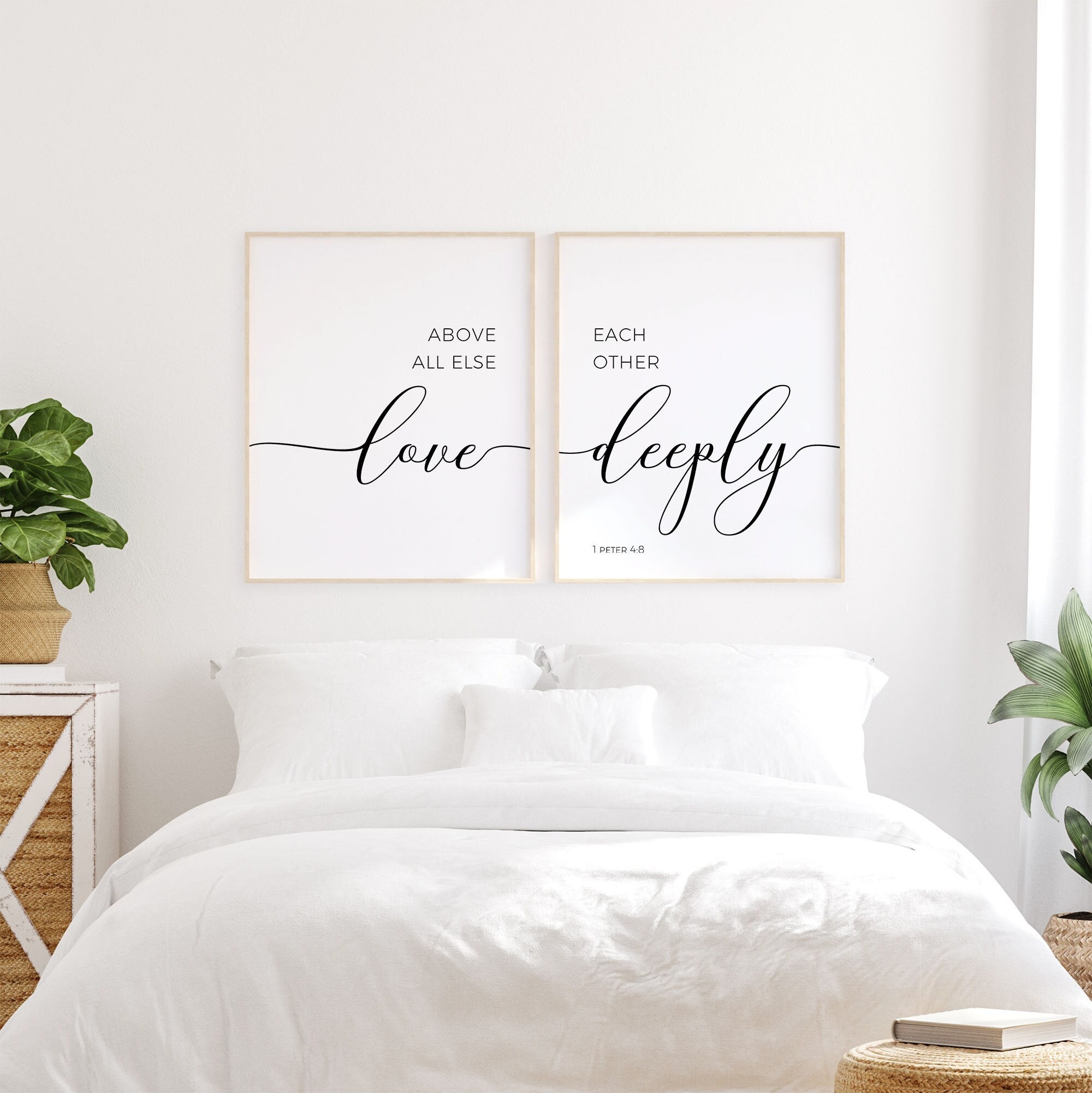 Above All Else Love Each Other Deeply, Christian Wall Art, Christian ...
