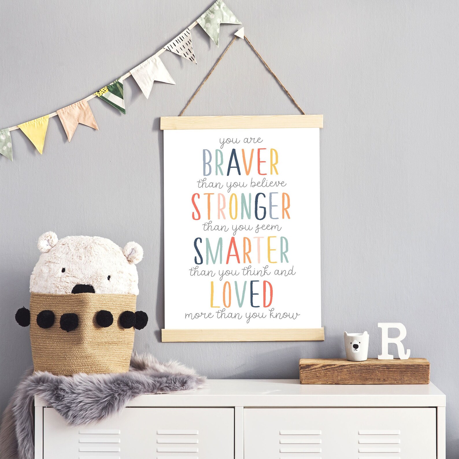 You Are Braver Than You Believe, Winnie the Pooh Quote Nursery Prints ...