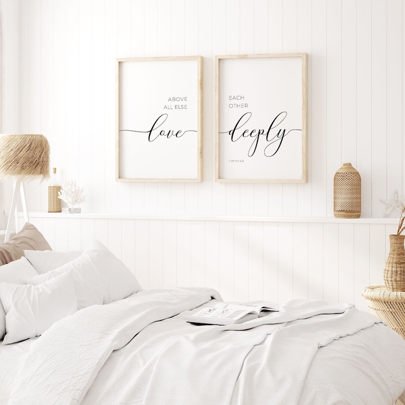 Above All Else Love Each Other Deeply, Christian Wall Art, Christian ...